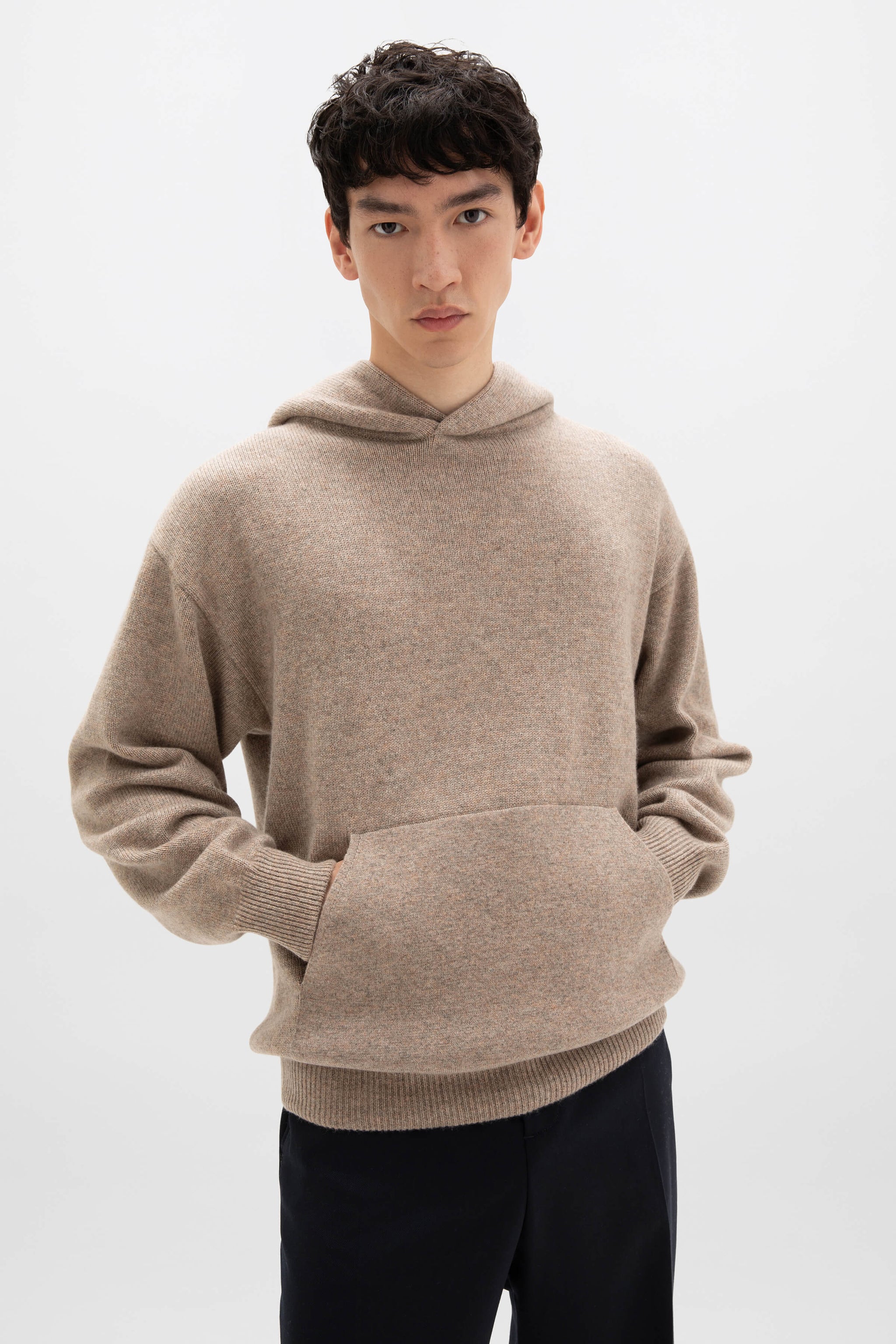 Ash Brown Cashmere Hoodie | Cashmere Loungewear | Johnstons of Elgin