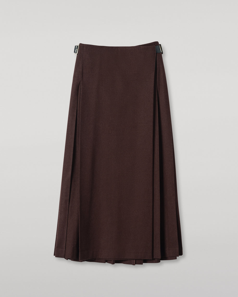 Le Kilt X Johnstons of Elgin Brown Long Kilt | Scottish Luxury Cashmere ...