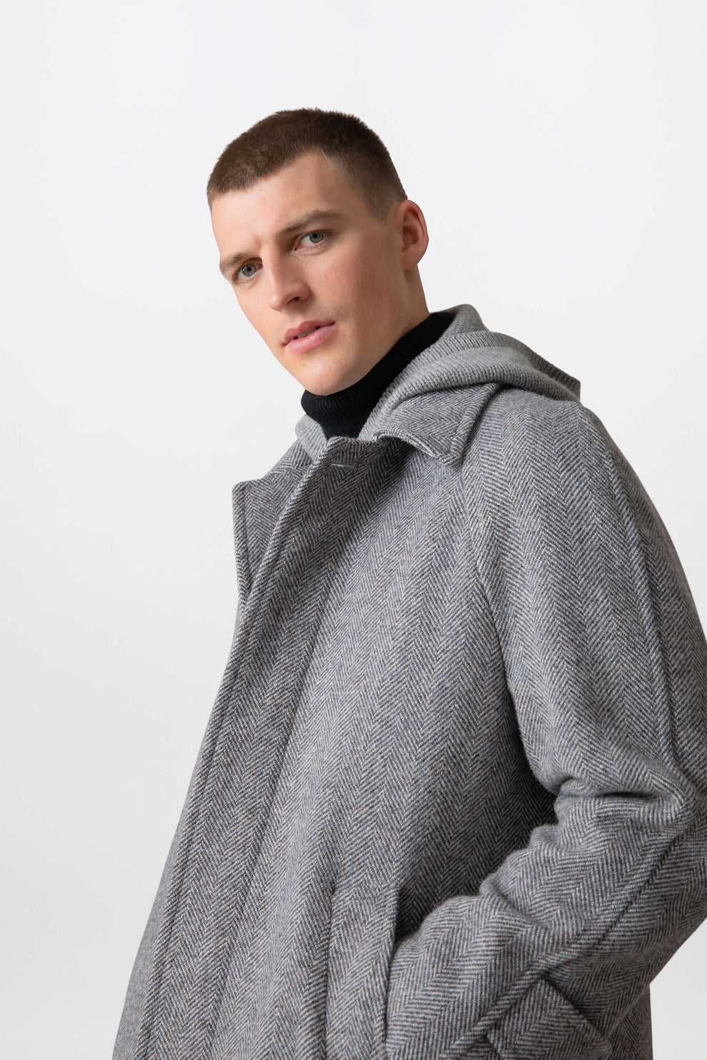 Storm Blue Men's Balmacaan Wool Coat – Johnstons of Elgin