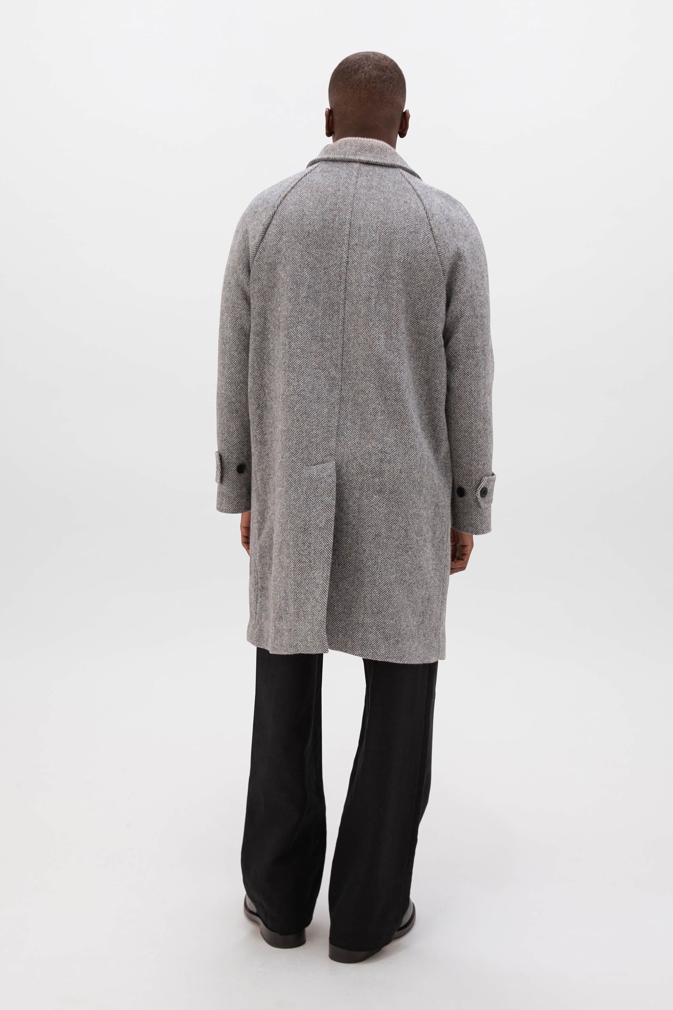 Claret/Grey Wool Balmacaan Overcheck Overcoat – KWFG