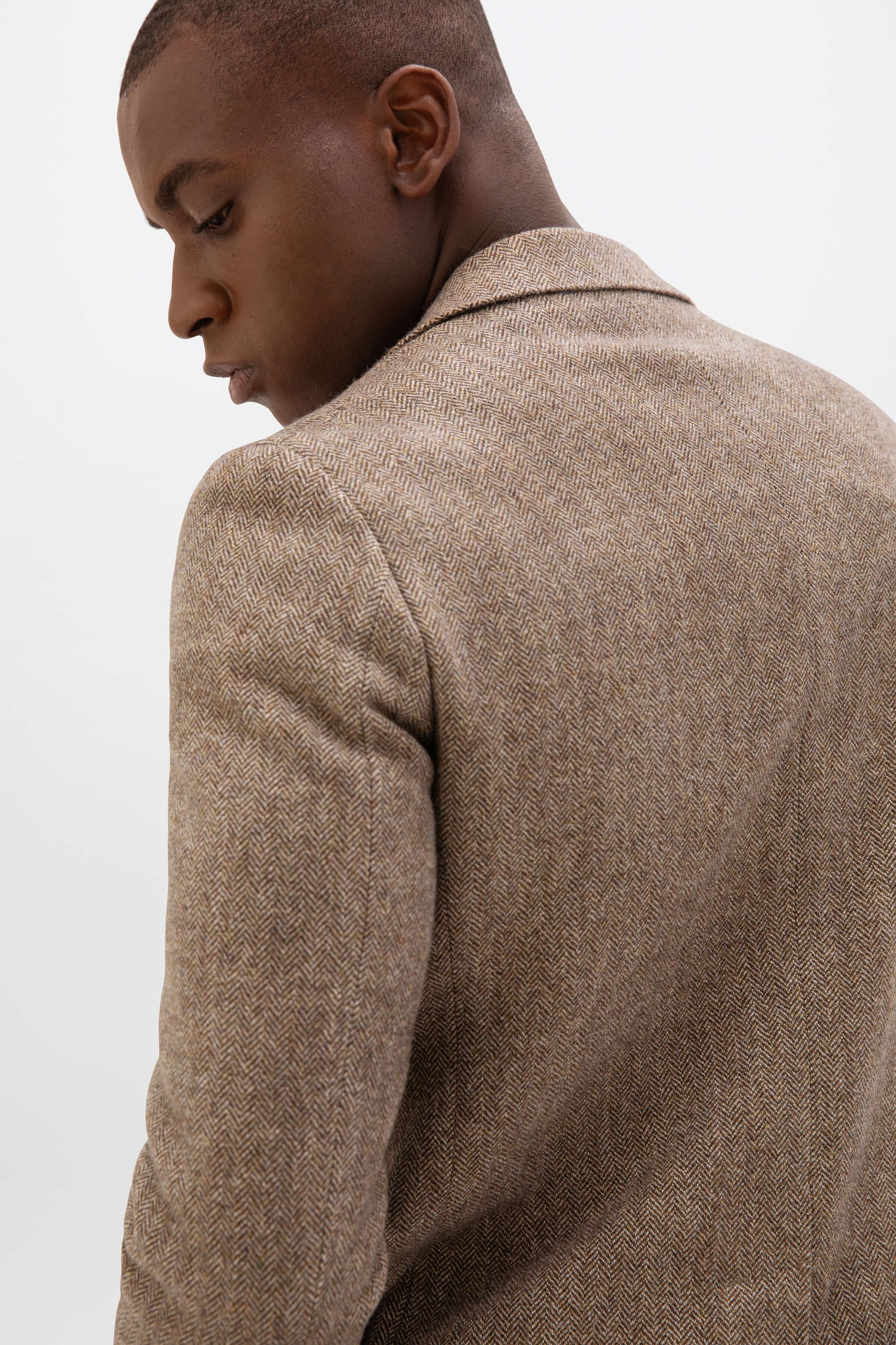 Brown Herringbone Tweed Jacket | Men's Tailoring | Johnstons of Elgin