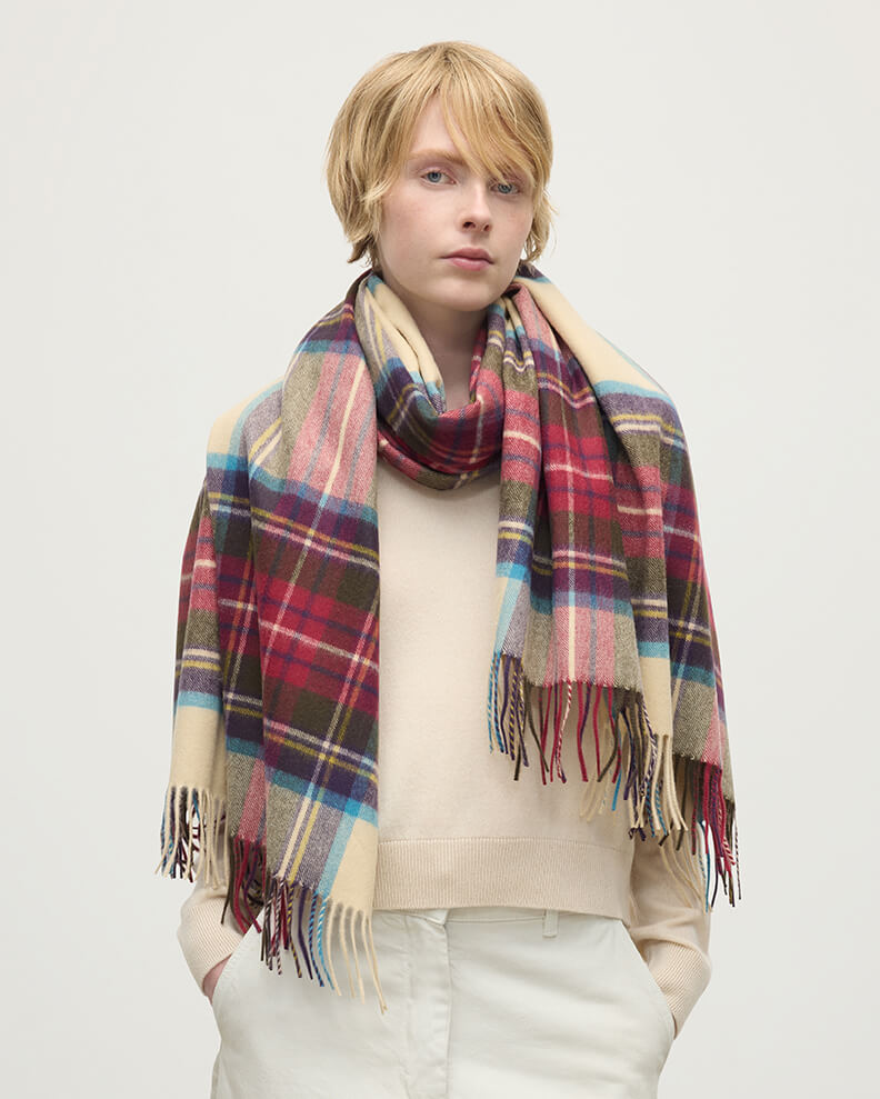 Hessian Dress Stewart Tartan Cashmere Stole | Cashmere Accessories ...
