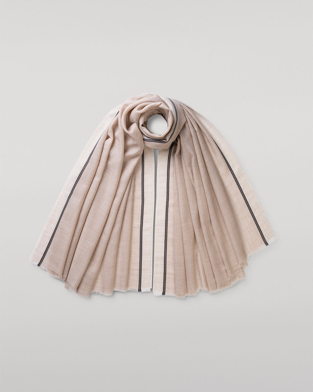 Ives Natural Chevron Border Cashmere Scarf – Johnstons of Elgin